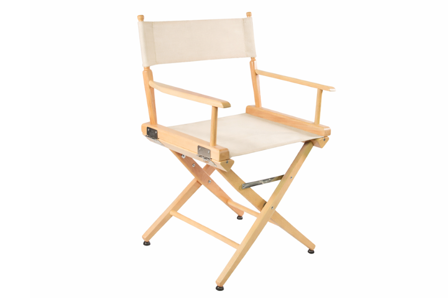 Short Director's Chair 18" Seat Height (Dining Height) Natural Finish ...