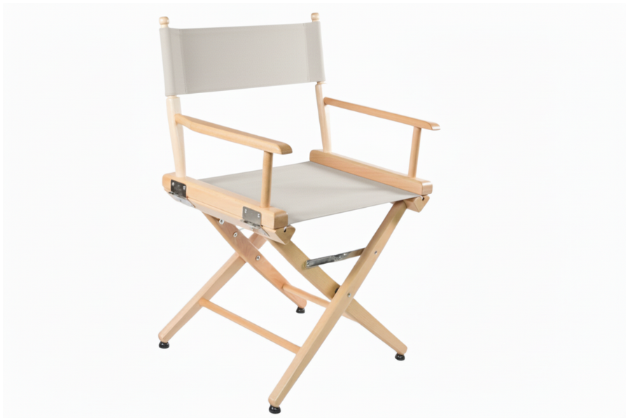 Short Director's Chair 18" Seat Height (Dining Height) Natural Finish ...